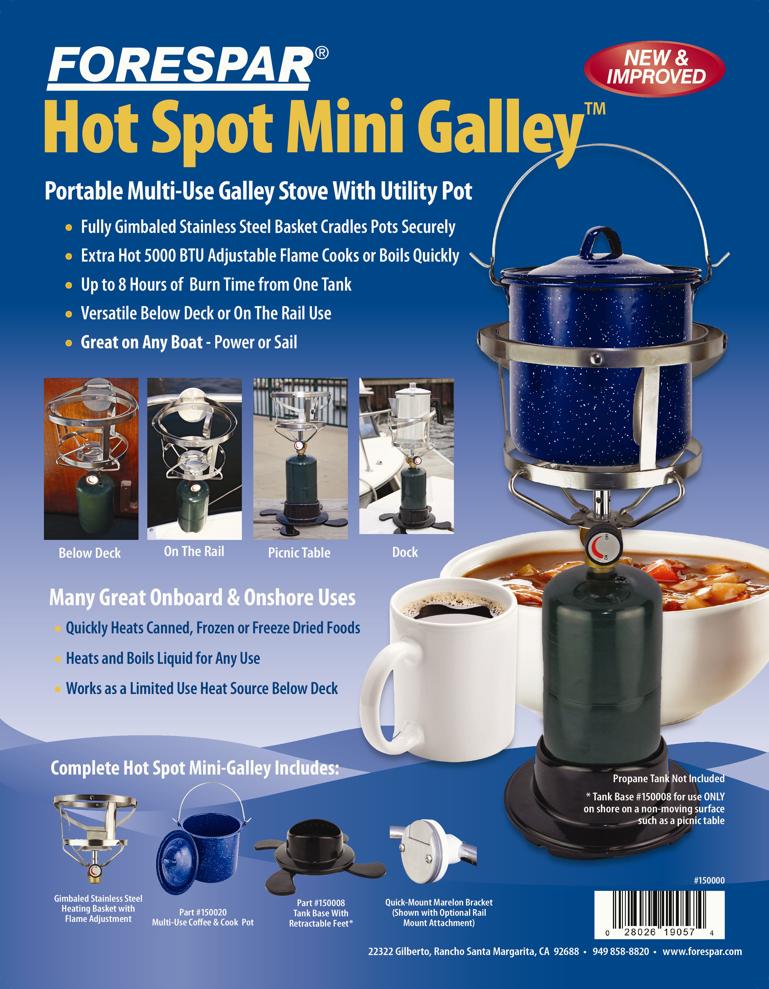 Boat Gimbaled Stove Mini Galley
